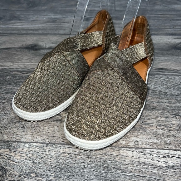 bernie mev. | Shoes | Bernie Mev Womens Woven Shoes Flatsmetallic ...